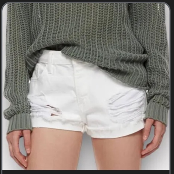 Frame Denim | Shorts | Frame Denim Le Grand Garon Short White 24 | Poshmark